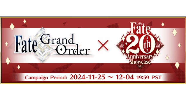 Fate 20th Anniversary Showcase Celebration Campaign - Fate/Grand Order ...